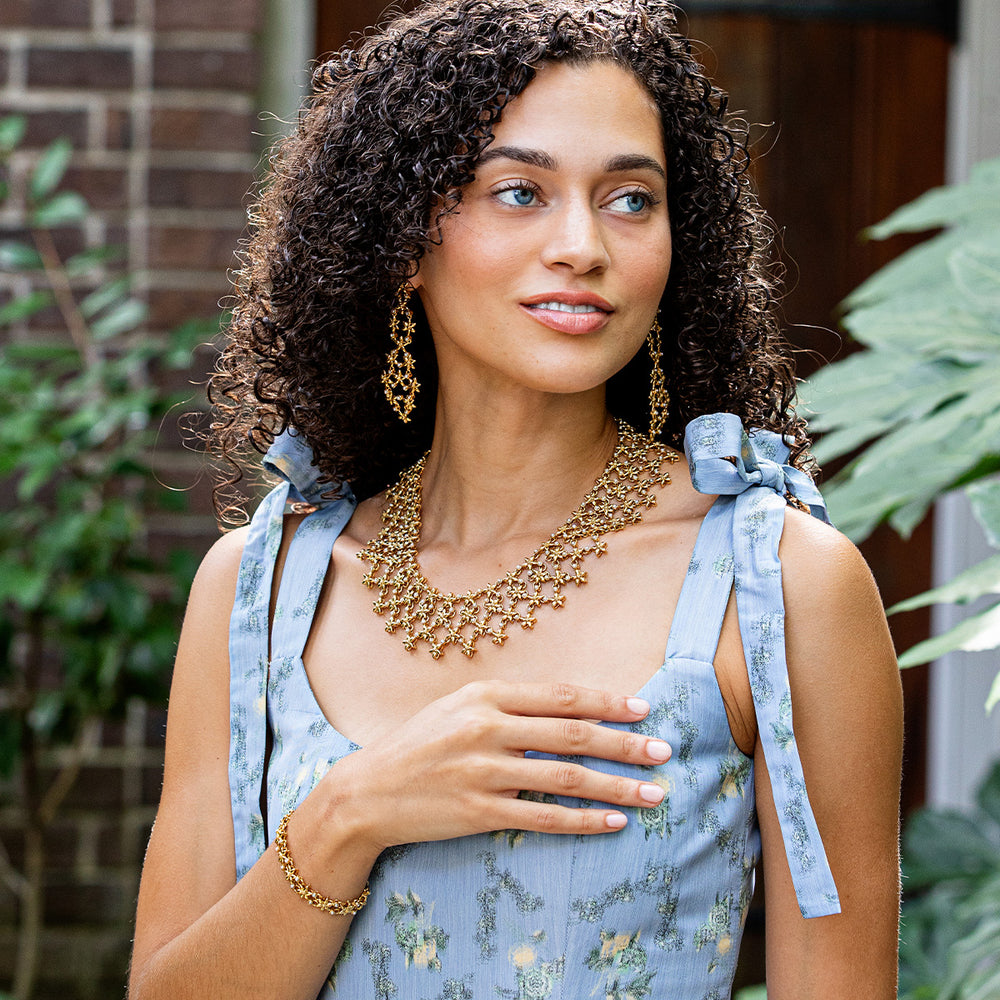 Jasmine Drop Earrings - Pearl White – Juliska