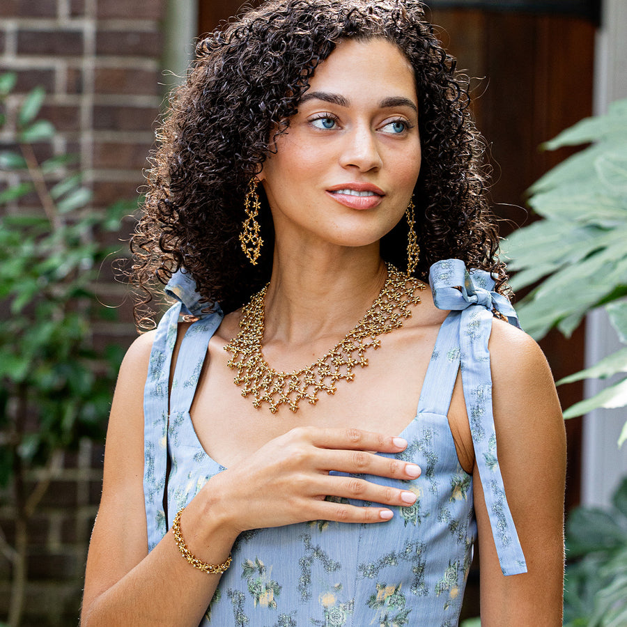 Jasmine Drop Earrings - Pearl White – Juliska
