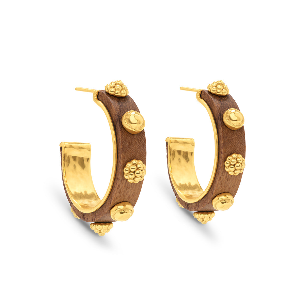 Gaia Hoop Earrings - Teak – Juliska