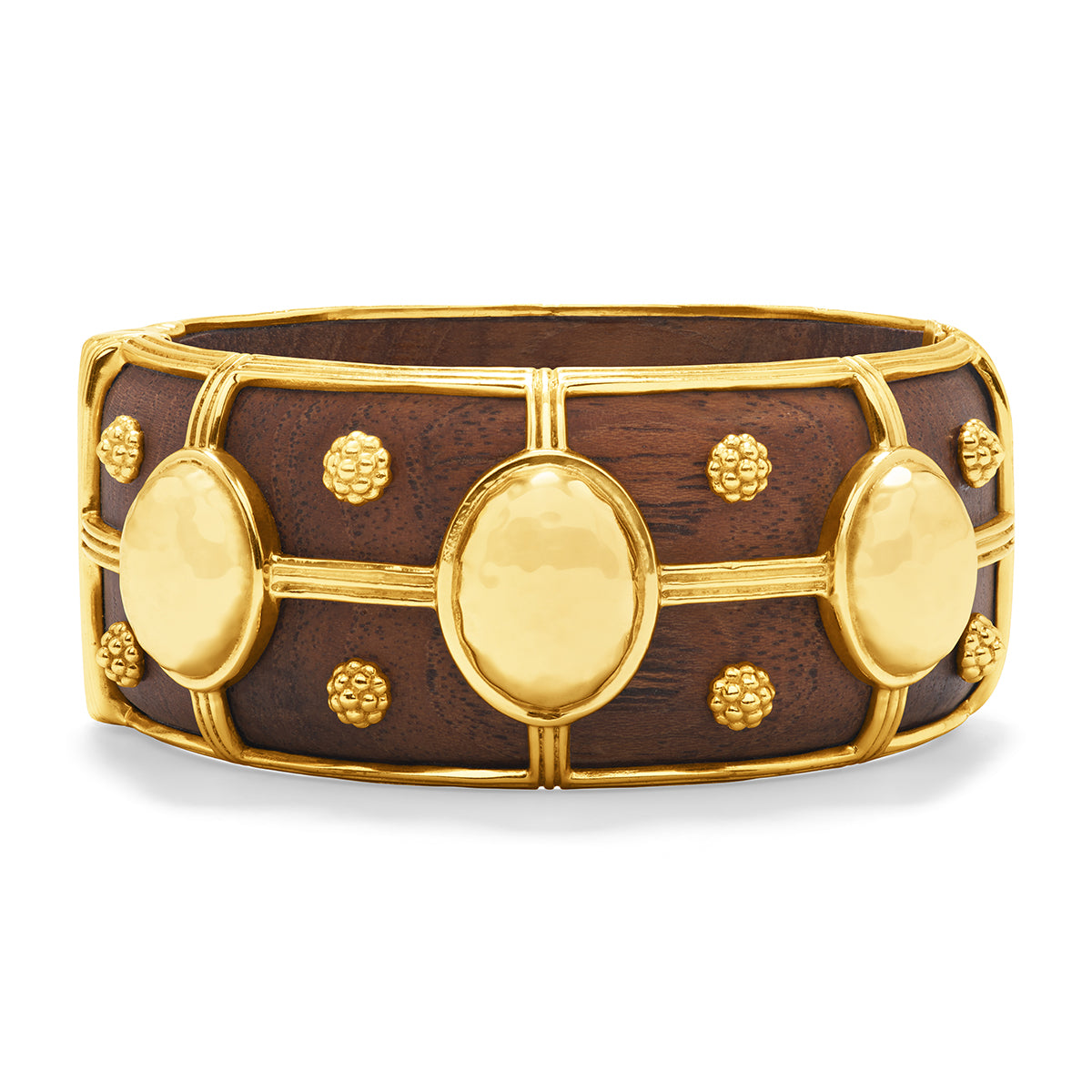 Gaia Grande Hinged Bangle - Teak – Shop Juliska